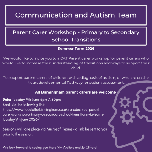 CAT – Parent Carer Workshop – Primary to Secondary School Transitions ...